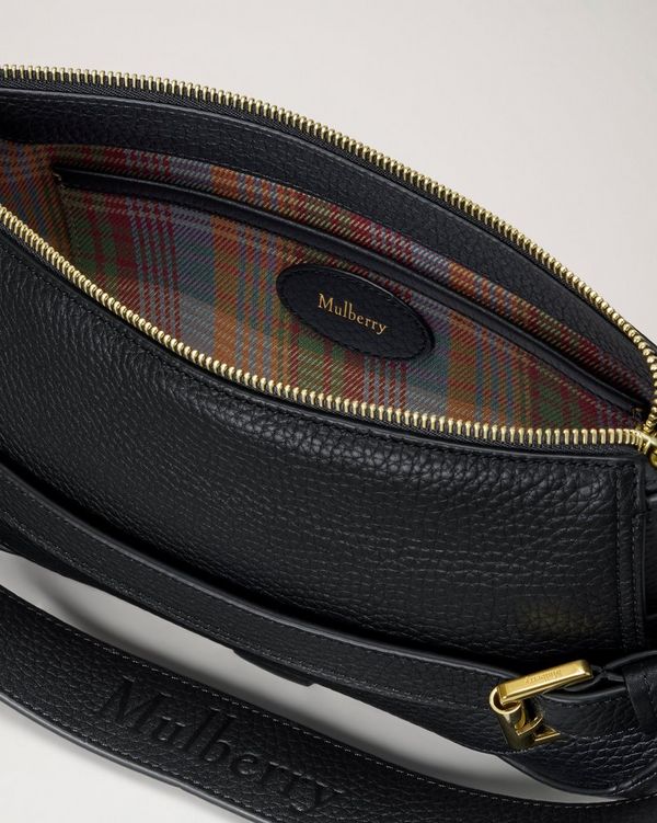 Mulberry | Lennox Shoulder Bag | Black Heavy Grain | Women