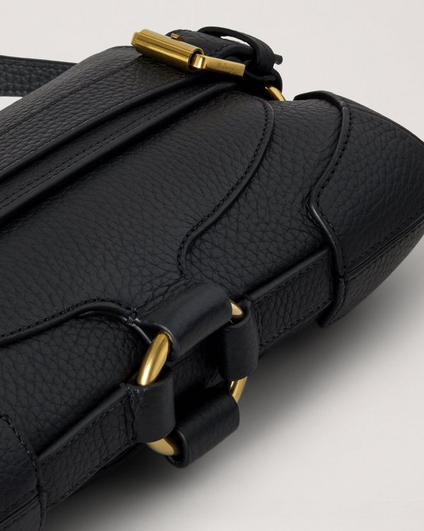 Mulberry | Lennox Shoulder Bag | Black Heavy Grain | Women
