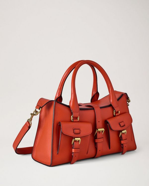 Mulberry | Small Roxanne | Coral Orange Small Classic Grain | The ...