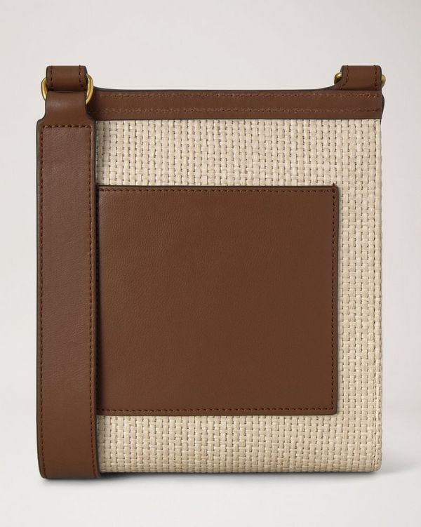 Mulberry | Small Antony | Ecru & Bright Oak Raffia & Leather Trim