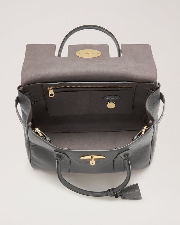 Mulberry | Bayswater | Charcoal Small Classic Grain | Family