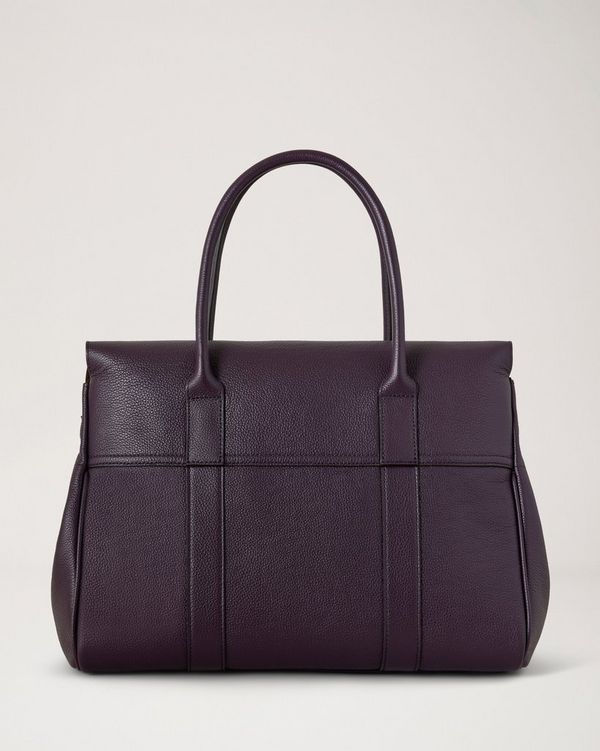 Mulberry | Bayswater | Deep Aubergine Small Classic Grain | Women