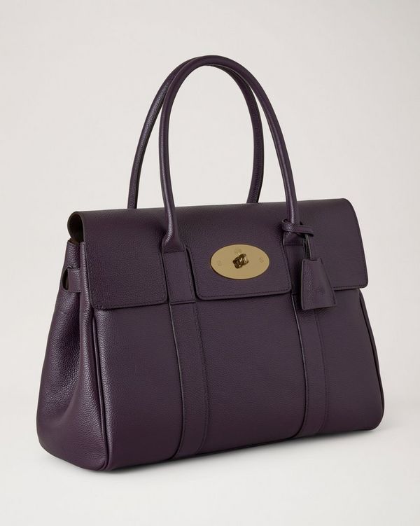 Mulberry | Bayswater | Deep Aubergine Small Classic Grain | Women