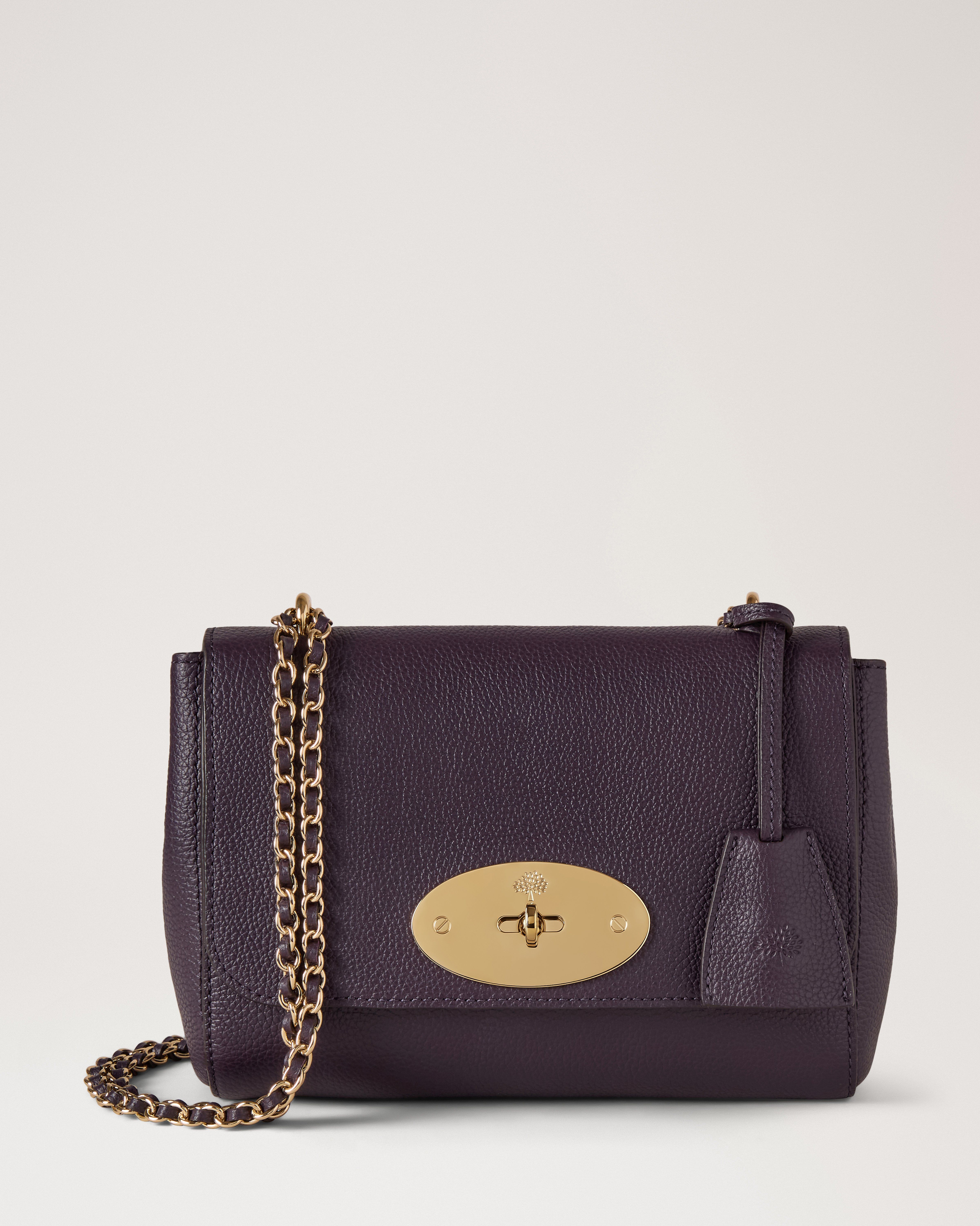 Mulberry | Lily | Deep Aubergine Small Classic Grain | Women