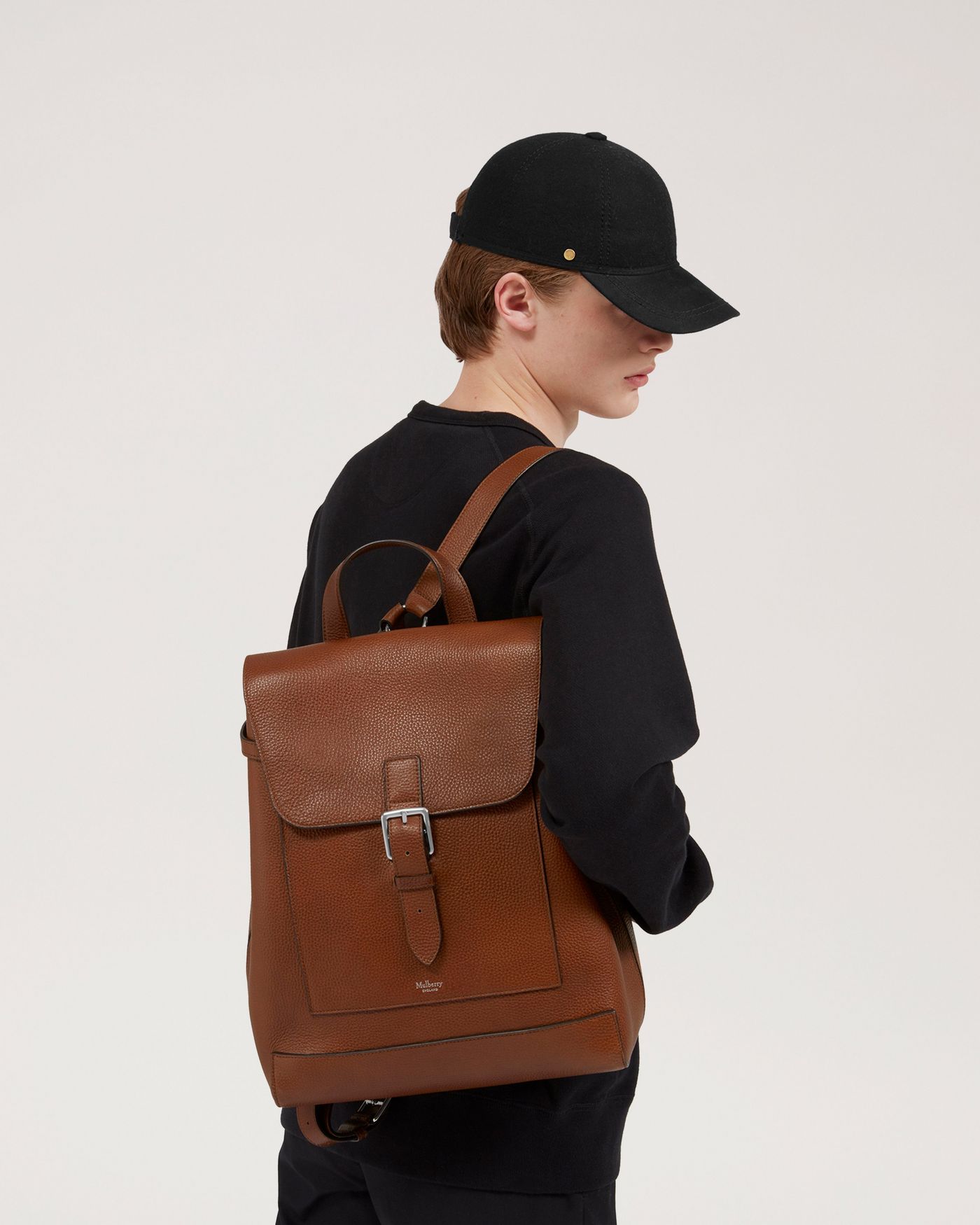Chiltern Backpack | Oak Natural Grain Leather | Men | Mulberry