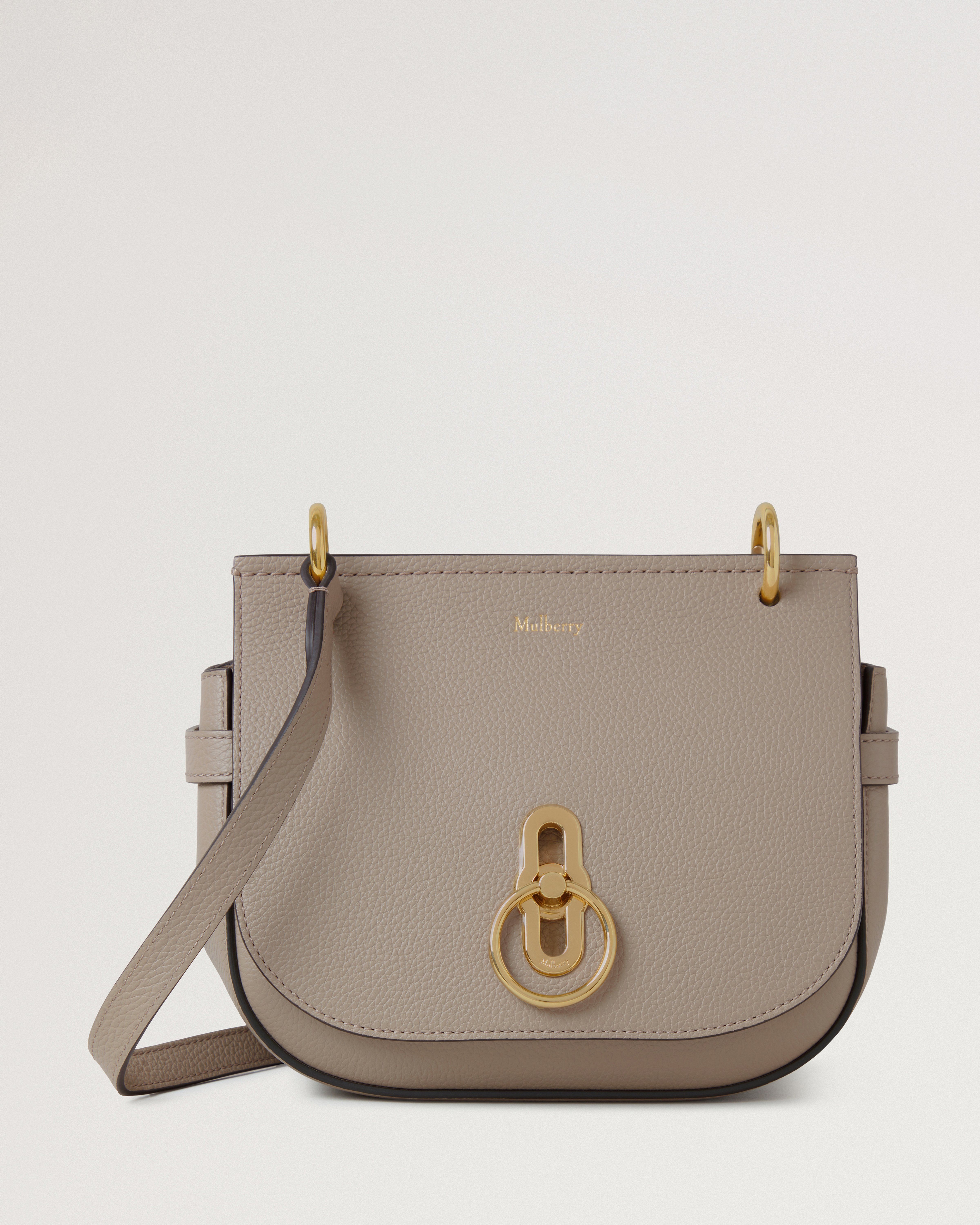 Mulberry | Small Amberley Satchel | Cashmere Taupe Small Classic Grain