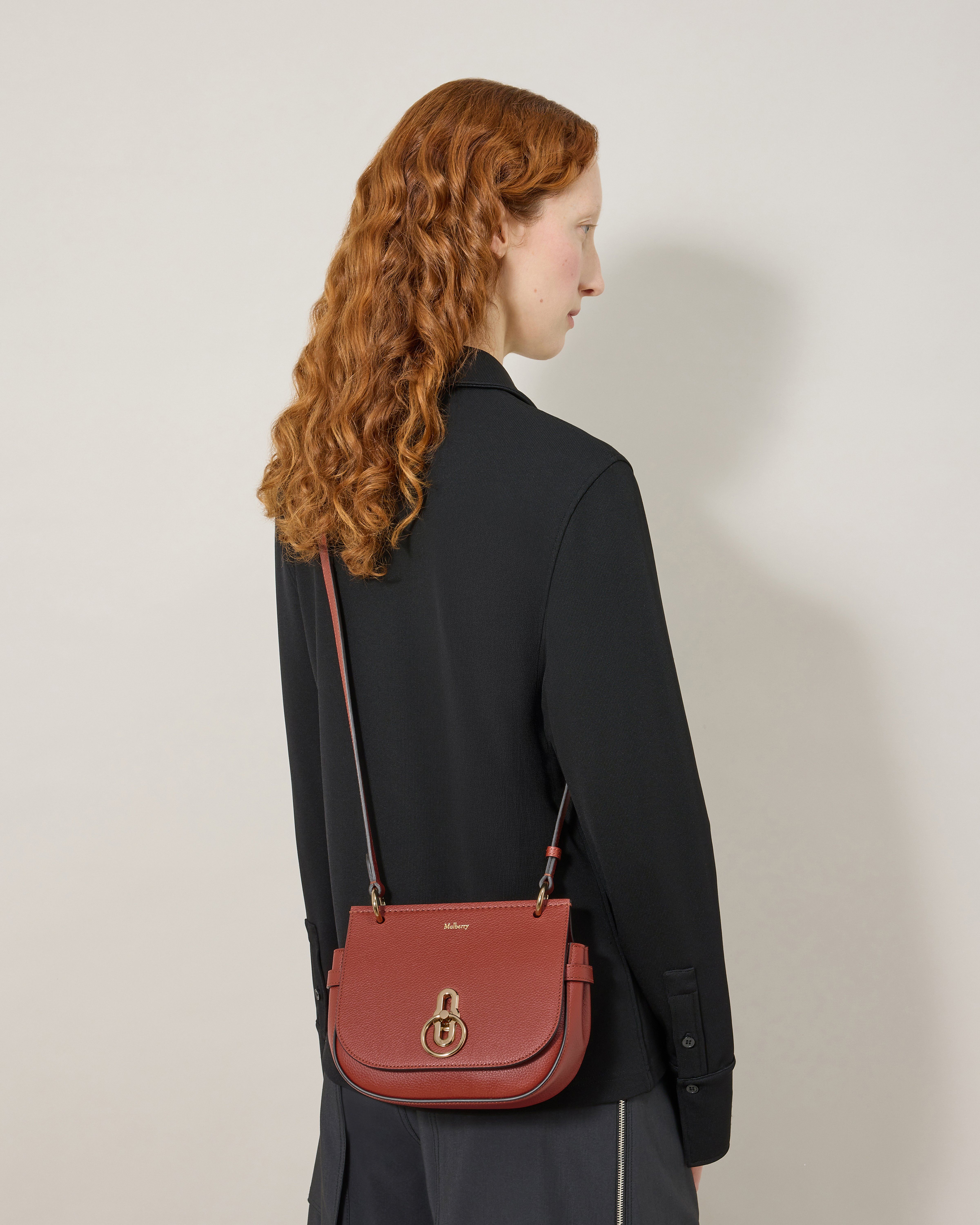 Mulberry | Small Amberley Satchel | Rust Small Classic Grain
