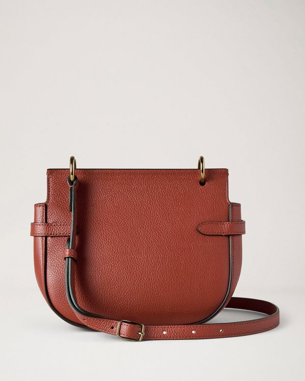 Mulberry | Small Amberley Satchel | Rust Small Classic Grain