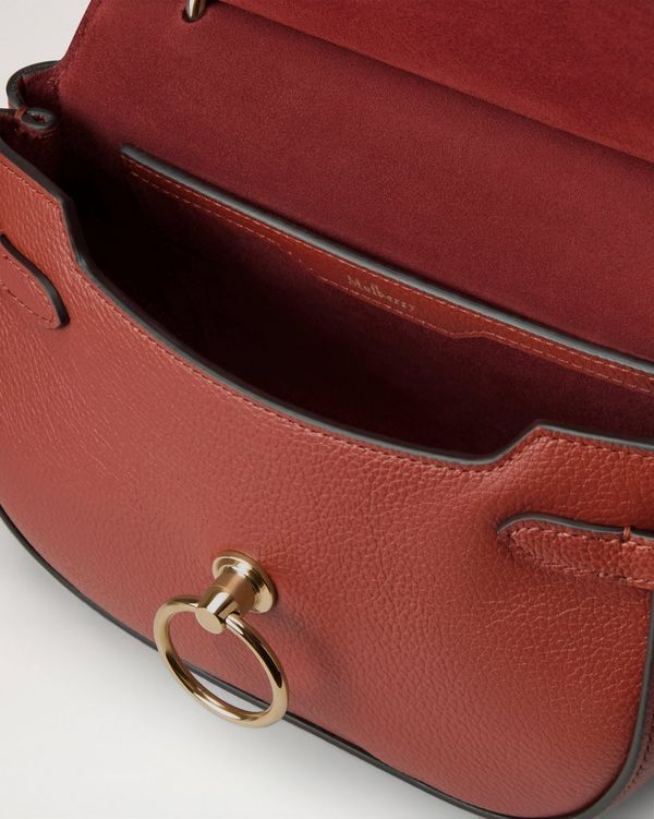 Mulberry | Small Amberley Satchel | Rust Small Classic Grain