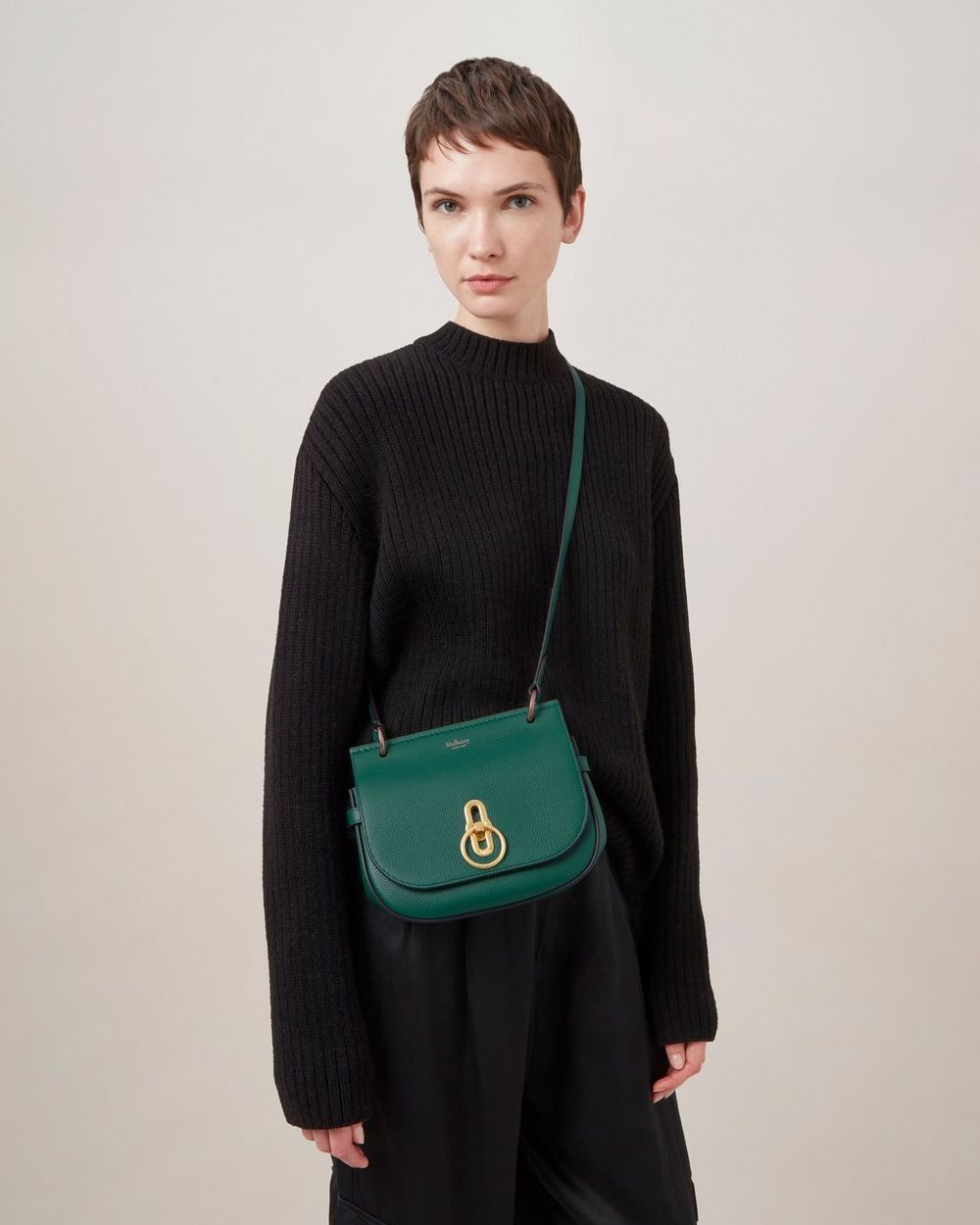 Amberley 小号学院包 | 孔雀绿 经典小粒面皮革 | Amberley 学院包 | Mulberry