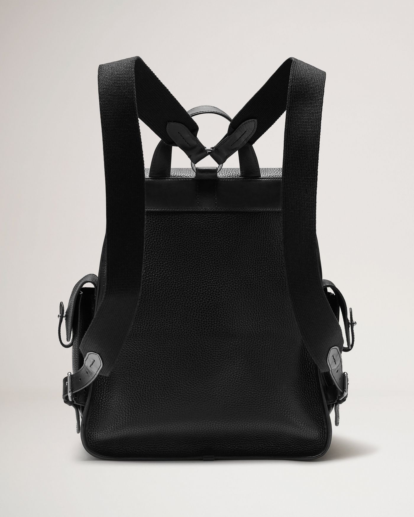 Heritage Backpack | Black Natural Grain Leather | Men | Mulberry