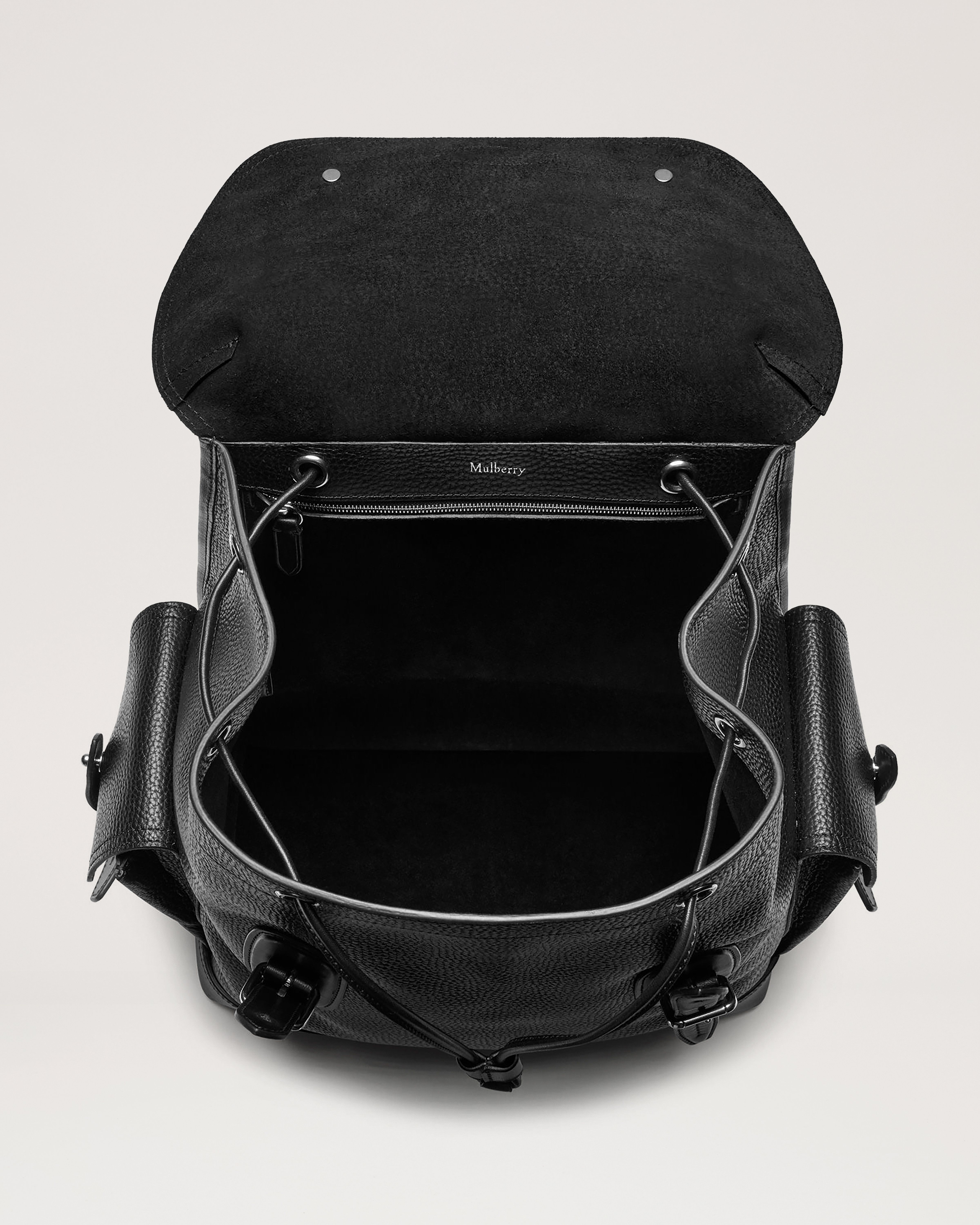 Heritage Backpack | Black Natural Grain Leather | Men | Mulberry