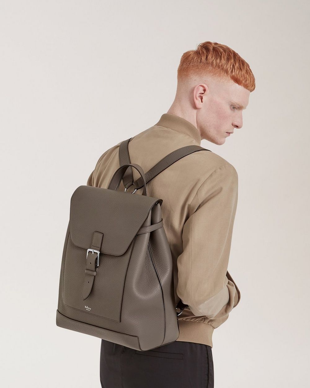 Chiltern Backpack | Earth Grey Heavy Grain | Women | Mulberry