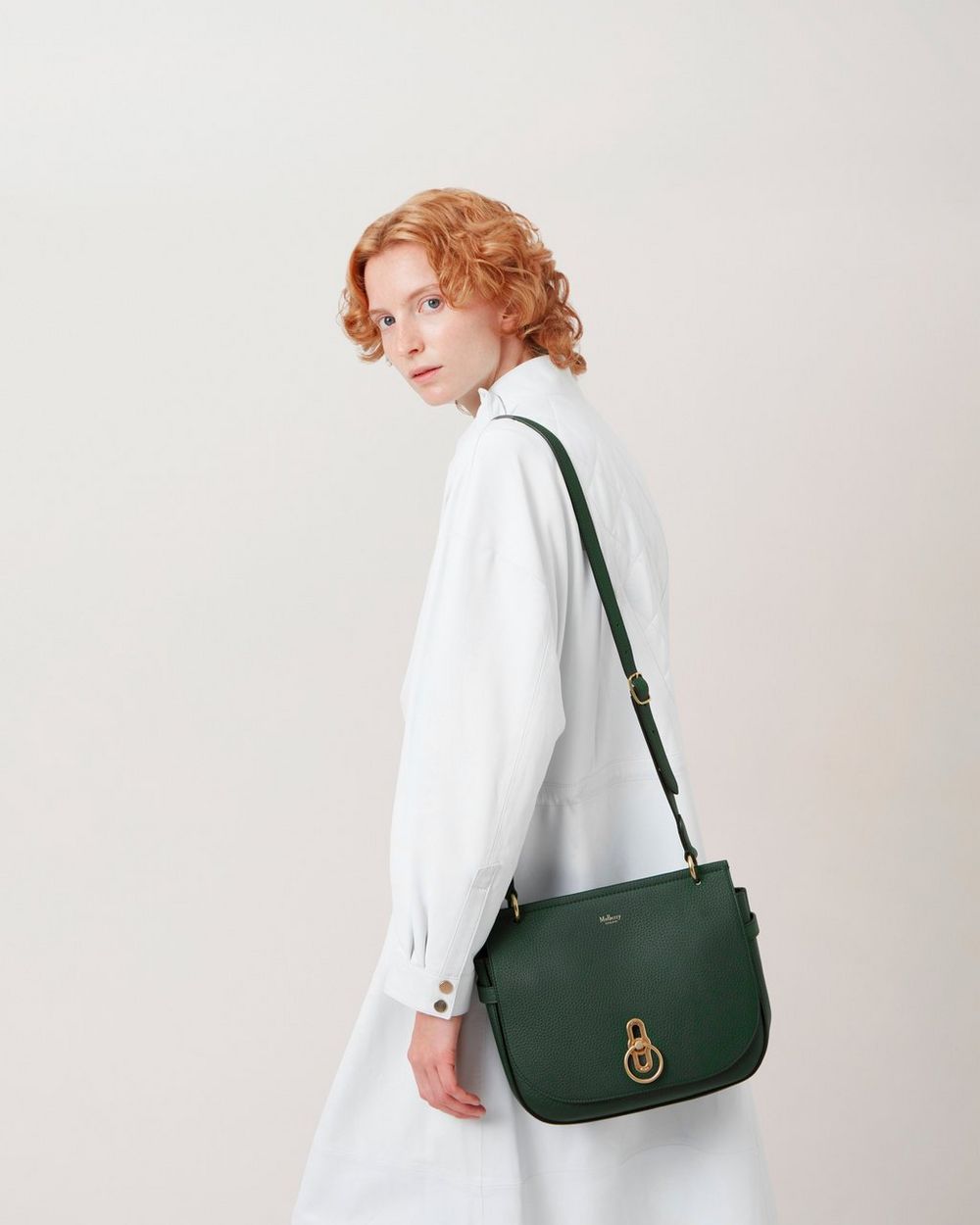 Soft Amberley Satchel | Mulberry Green Heavy Grain | Sustainable Icons ...