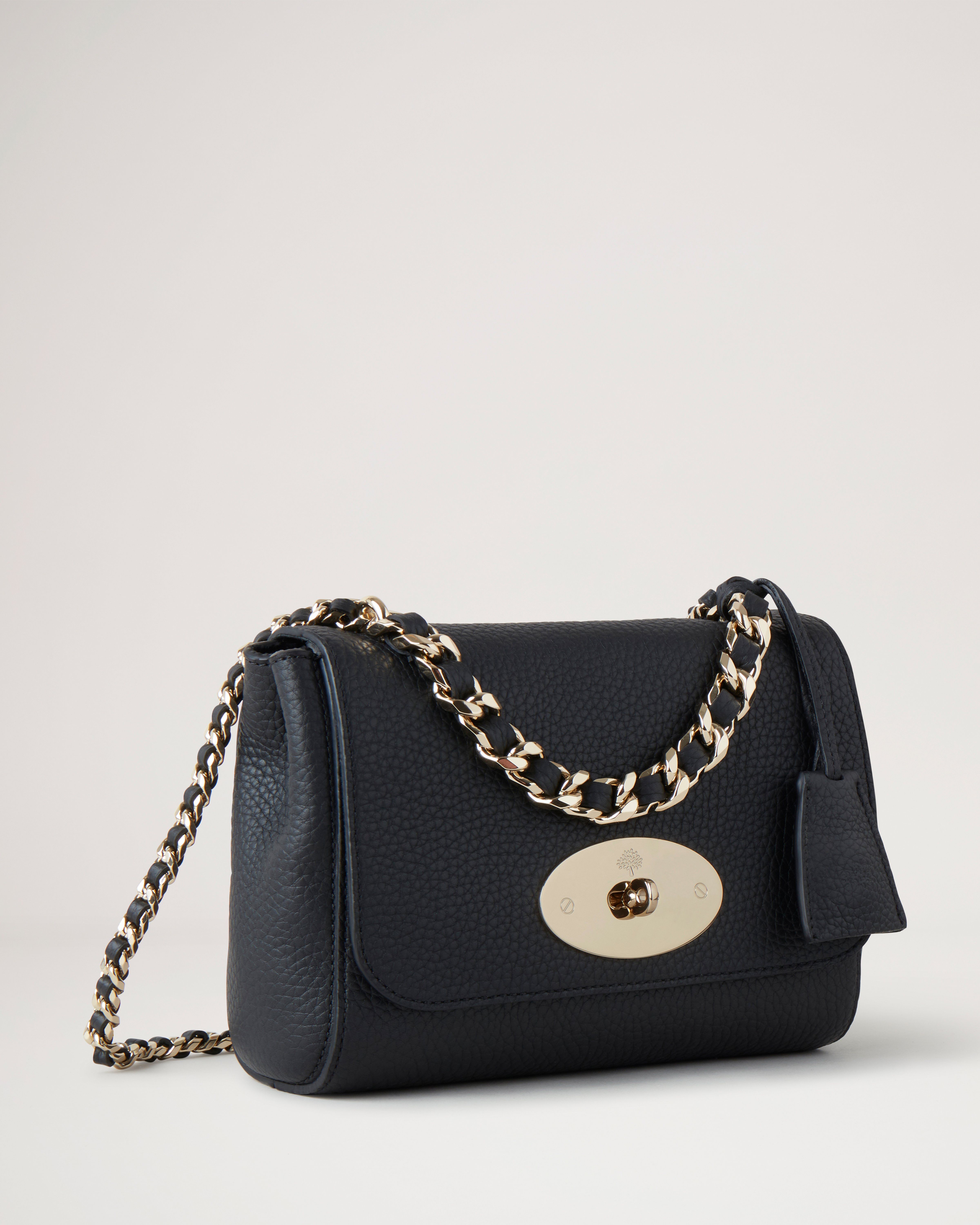 Top Handle Lily | Black Heavy Grain | Lily | Mulberry