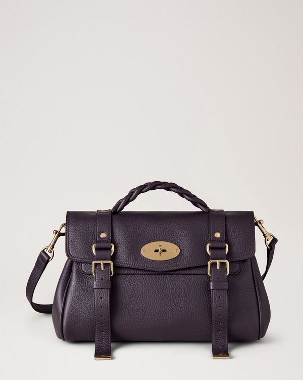 Mulberry | Alexa | Deep Aubergine Heavy Grain | Women
