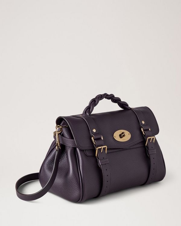 Mulberry | Alexa | Deep Aubergine Heavy Grain | Women