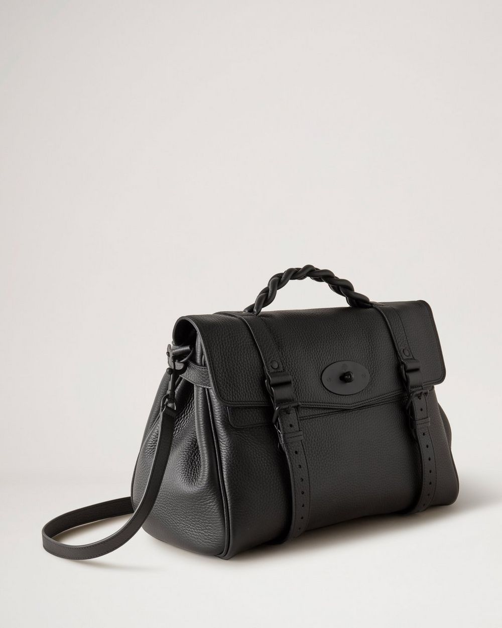 Oversized Alexa | Black Heavy Grain | Women | Mulberry