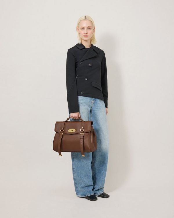 Mulberry | Oversized Alexa | Grobe Narbung in Helle Eiche | Damen
