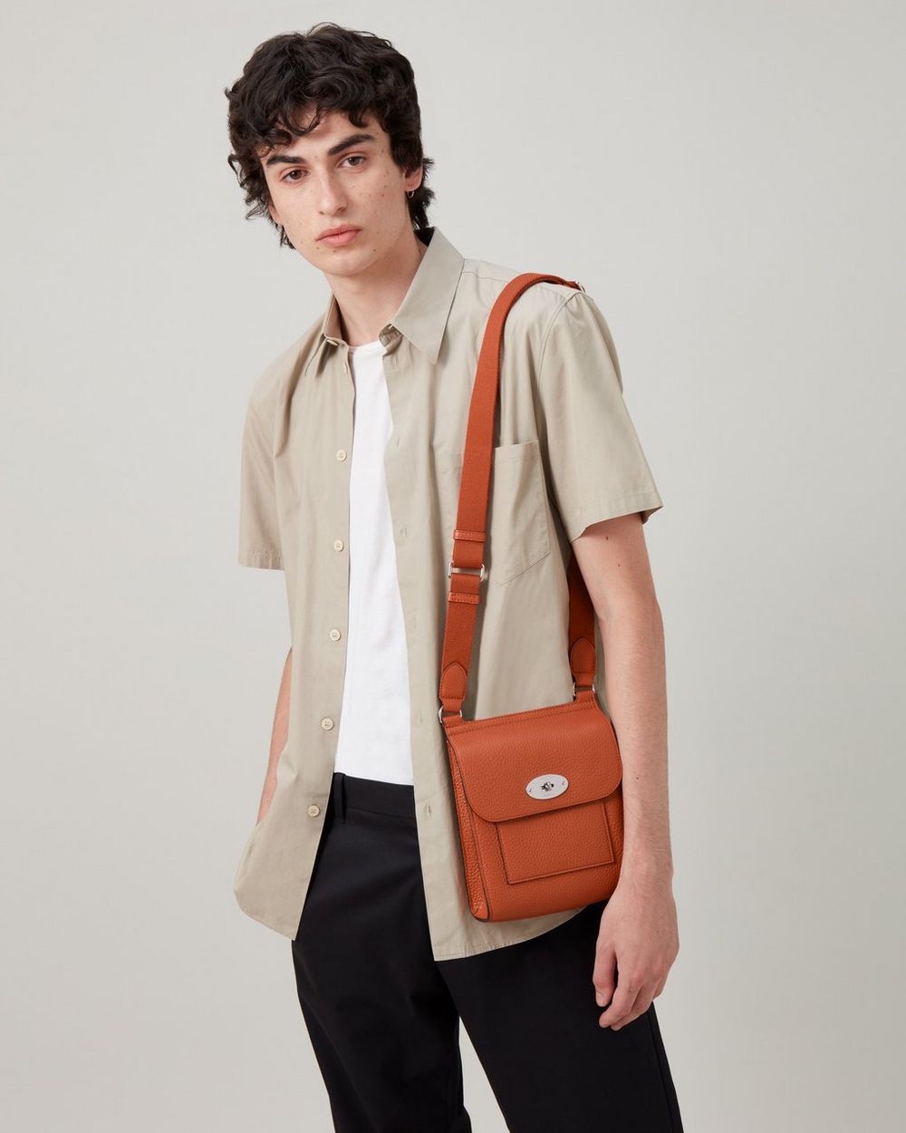 Small Antony | Rust Orange Heavy Grain | Women | Mulberry