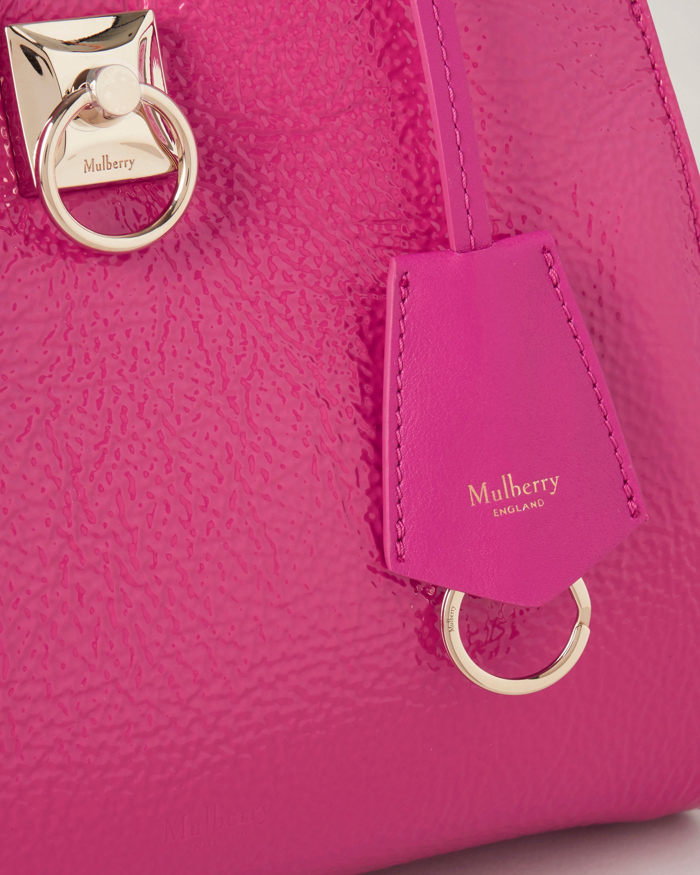 Small Iris | Mulberry Pink Spongy Patent | Mother's Day Gifts | Mulberry