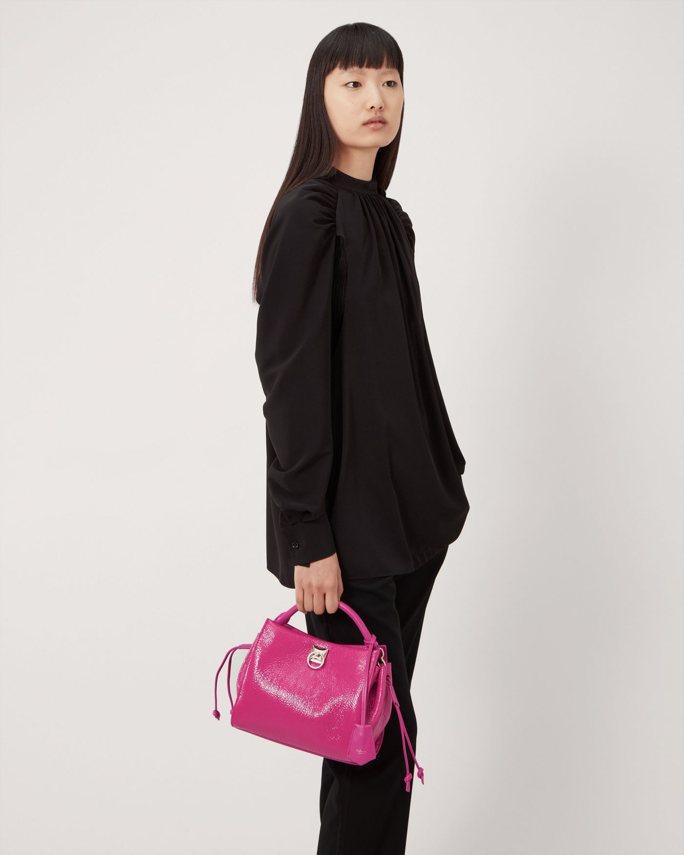 Small Iris | Mulberry Pink Spongy Patent | Mother's Day Gifts | Mulberry