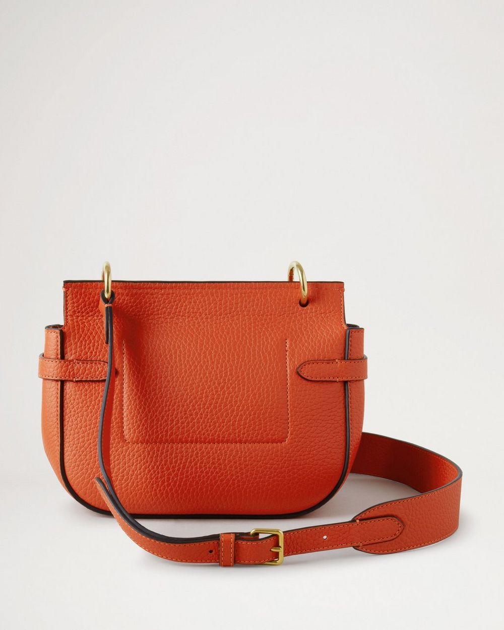 Soft Small Amberley Satchel | Coral Orange Hawthorn Heavy Grain | Women ...