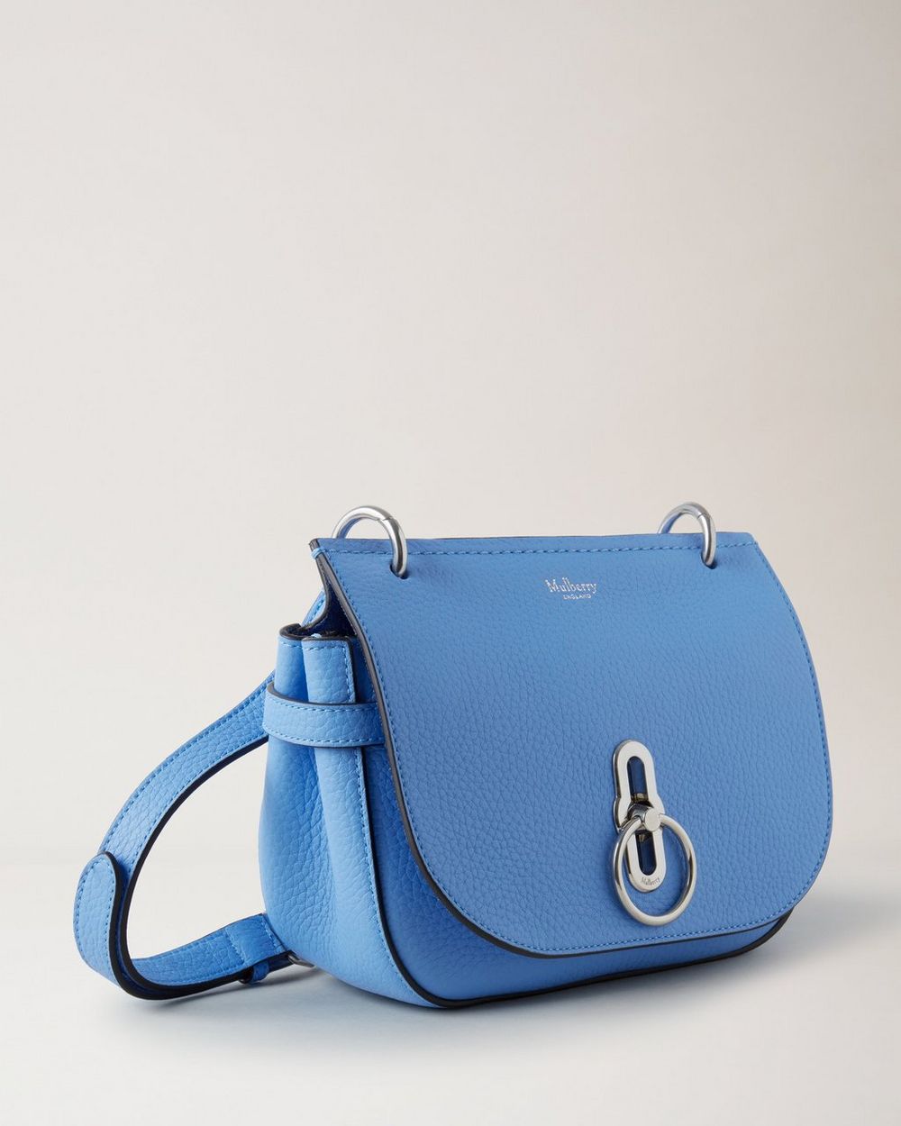Soft Small Amberley Satchel | Cornflower Blue Hawthorn Heavy Grain ...