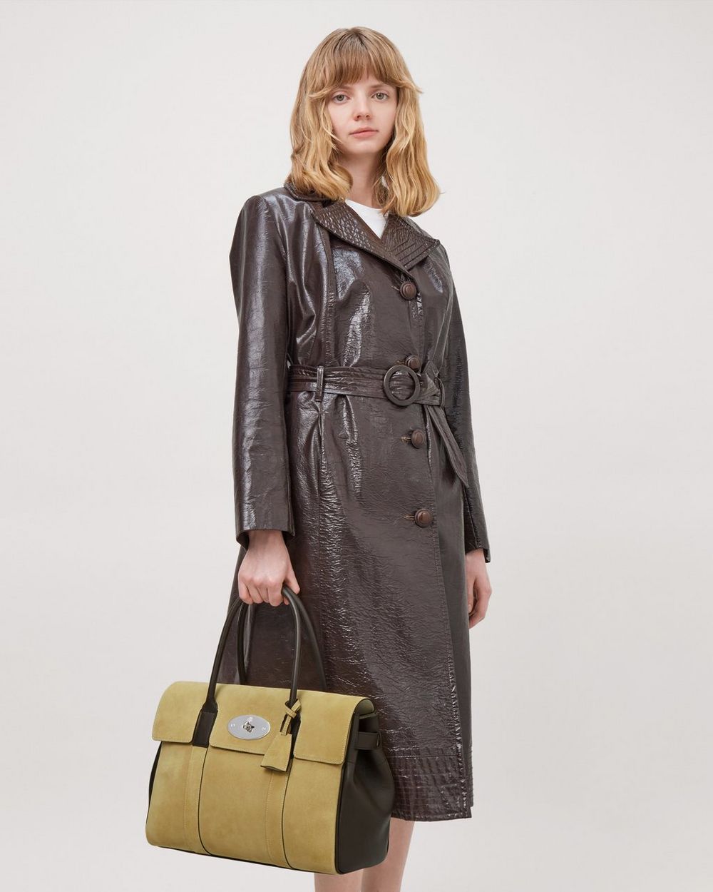 Bayswater | Wild Primrose & Ebony Suede & Leather | Bayswater | Mulberry