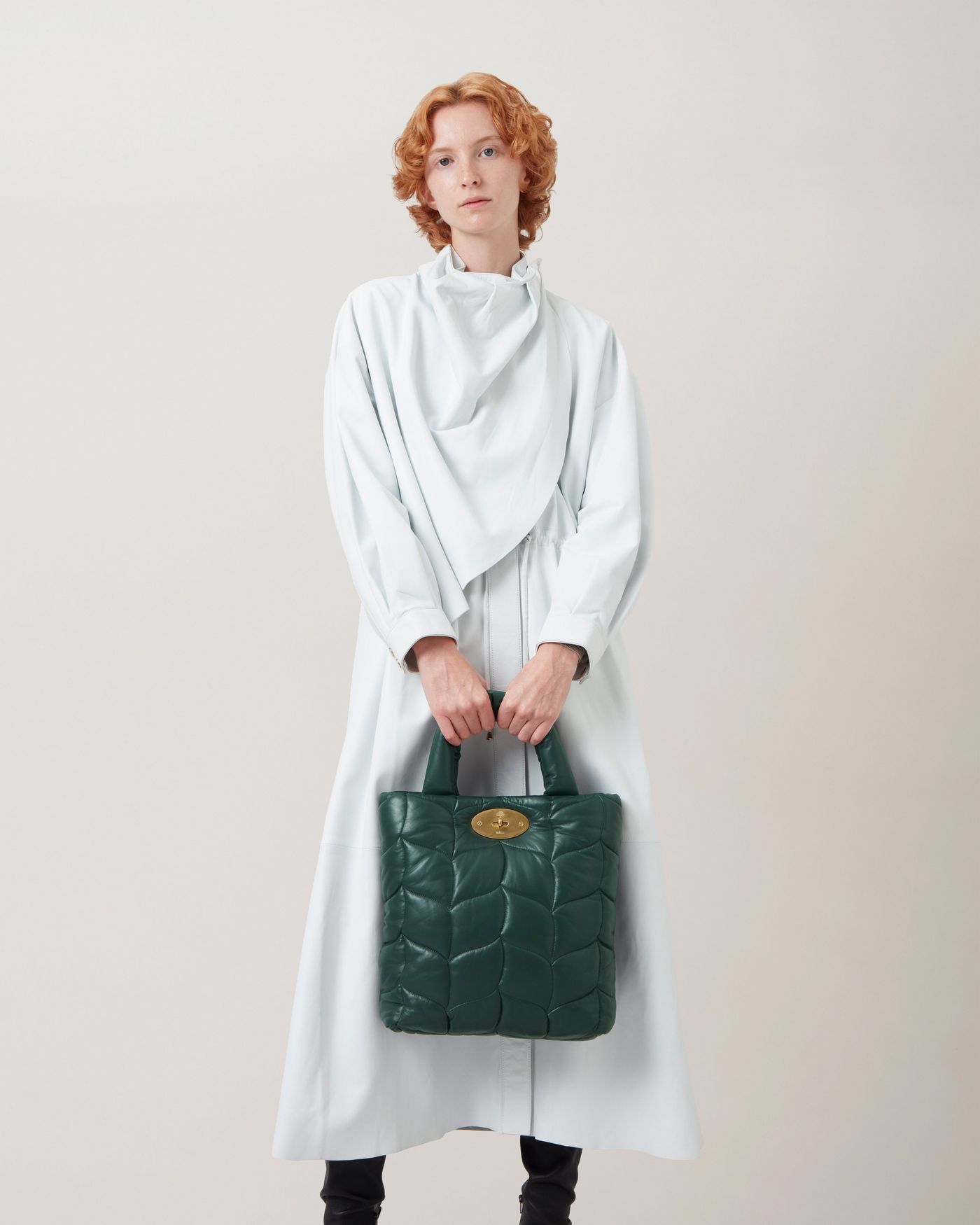 Big Softie | Mulberry Green Pillow Effect Nappa Leather | Softie | Mulberry