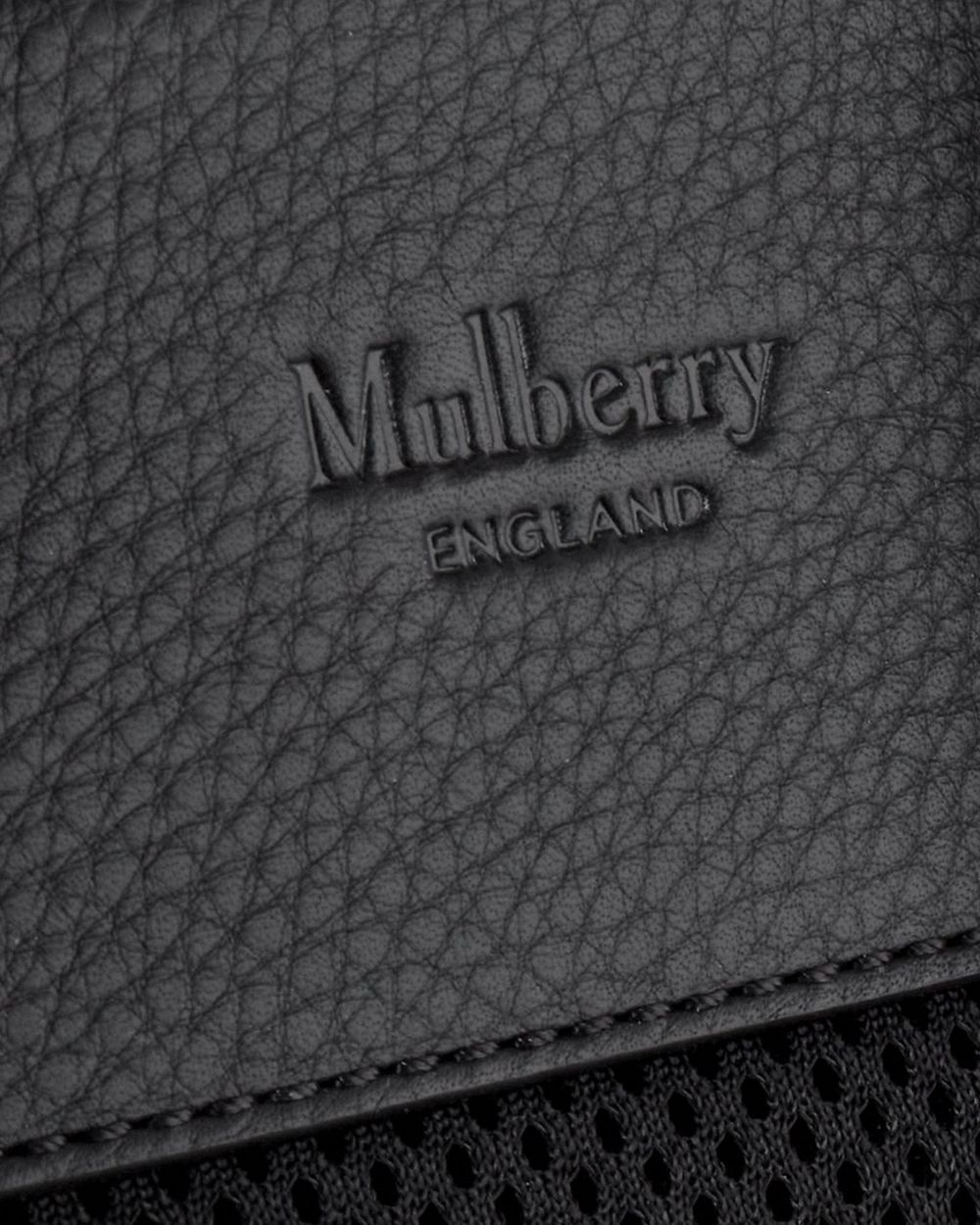 Utility Postman's Buckle Backpack | Black Heavy Grain | Women | Mulberry