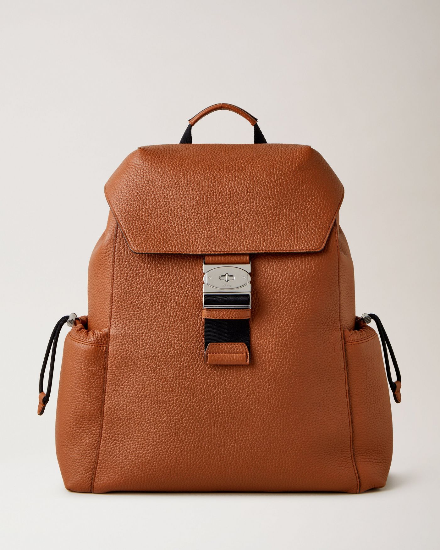 Utility Postman's Buckle Backpack | Chestnut Heavy Grain | Women | Mulberry