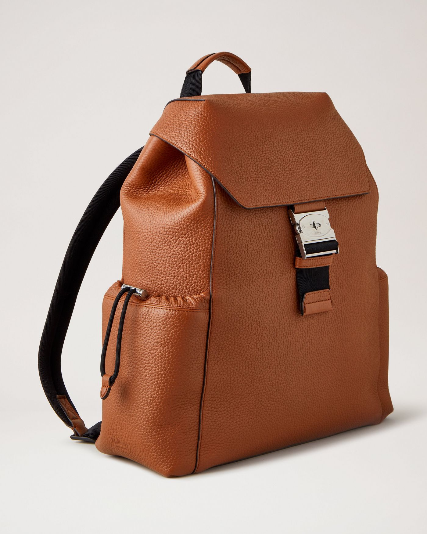 Utility Postman's Buckle Backpack | Chestnut Heavy Grain | Women | Mulberry