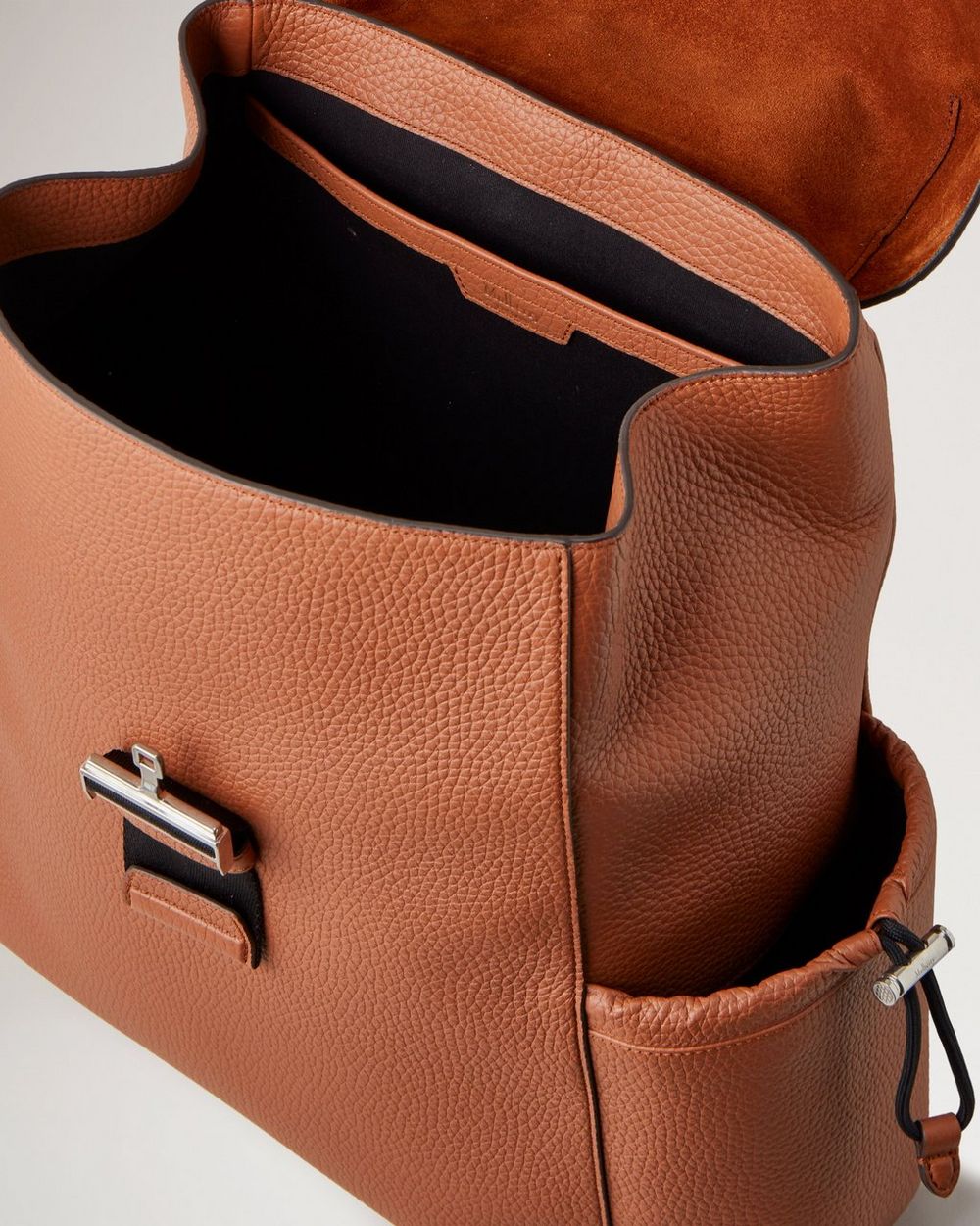 Utility Postman's Buckle Backpack | Chestnut Heavy Grain | Women | Mulberry