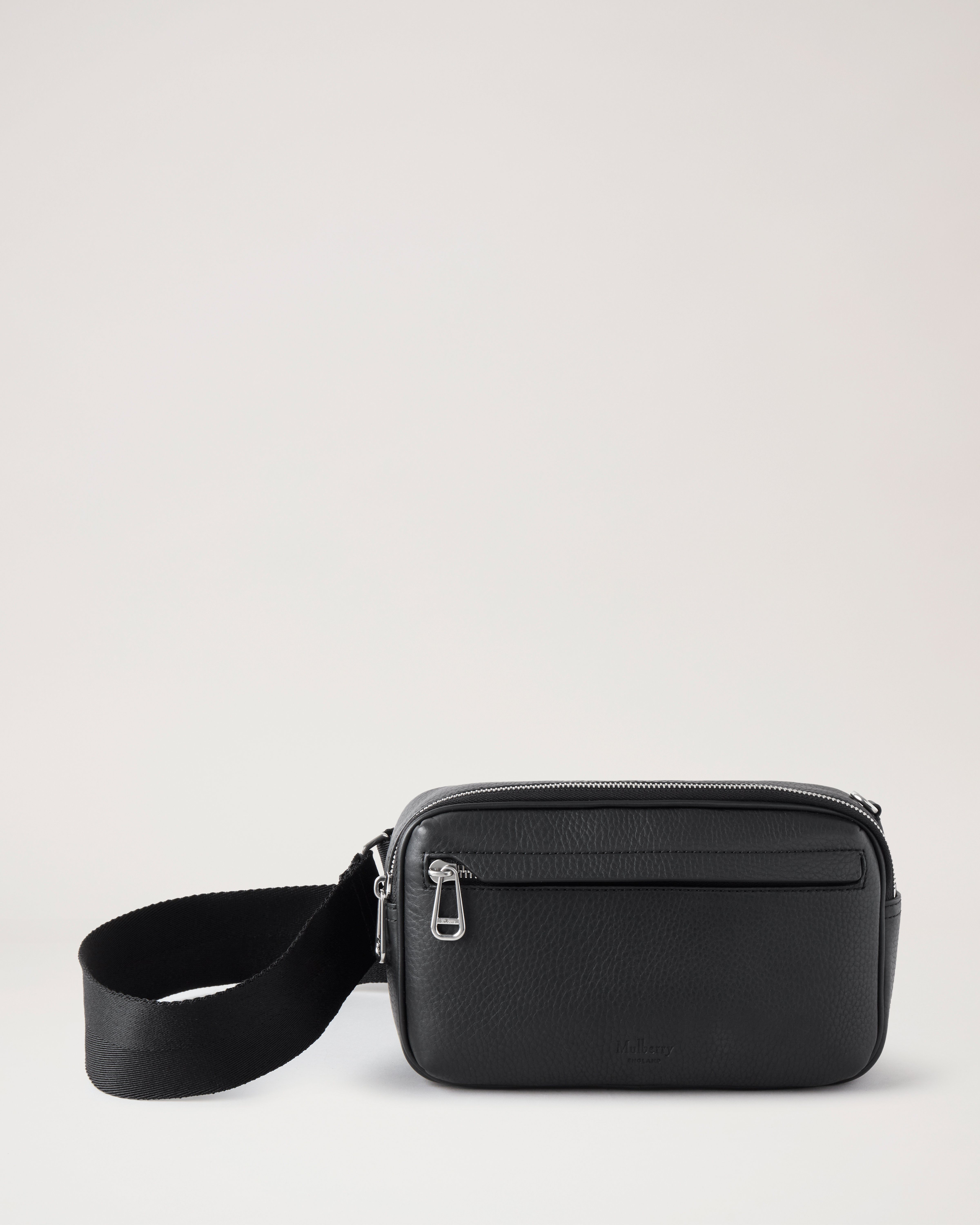 Utility Postman's Buckle Reporter | Black Heavy Grain | Women | Mulberry