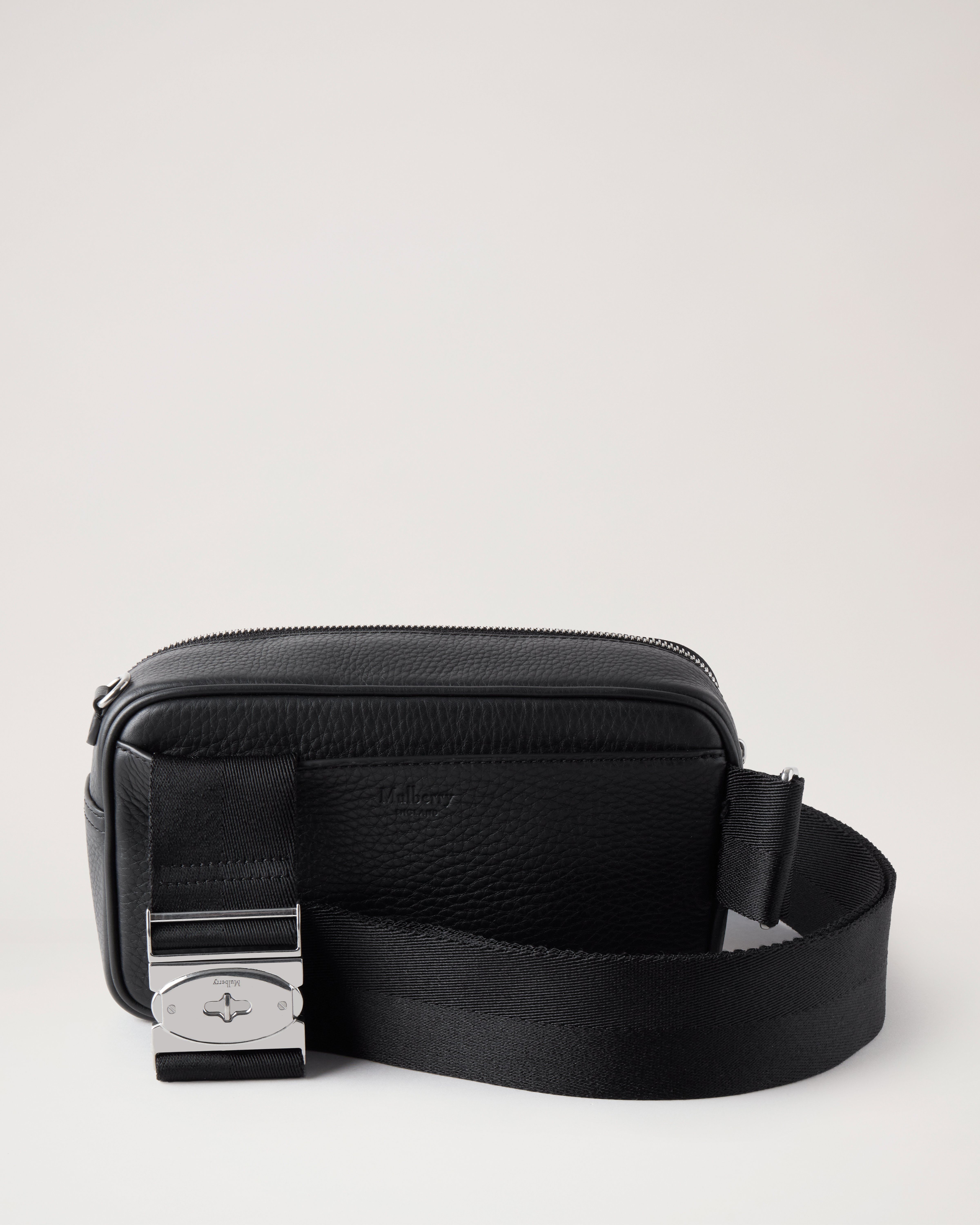 Utility Postman's Buckle Reporter | Black Heavy Grain | Women | Mulberry