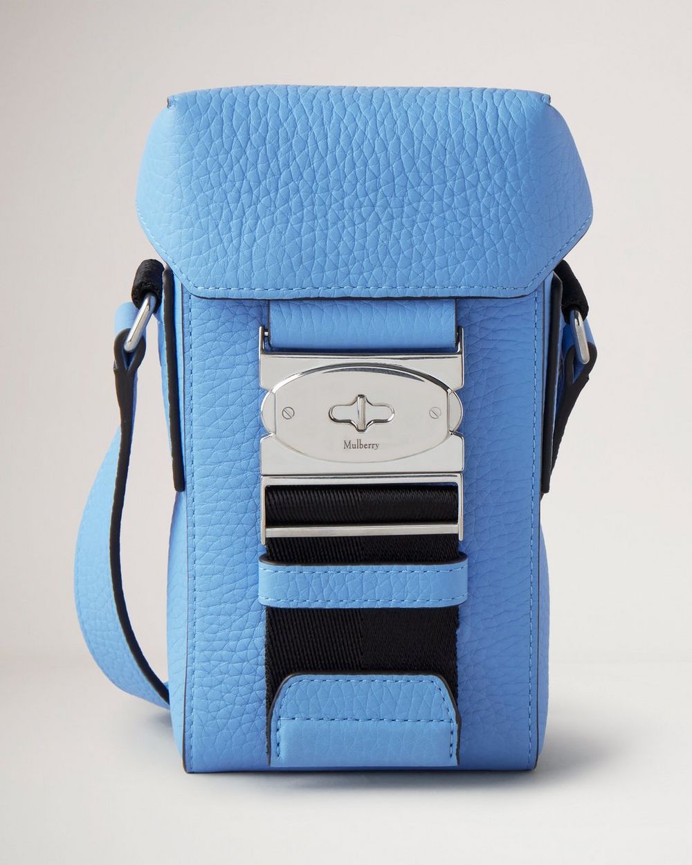 Utility Postman's Buckle Phone Messenger | Cornflower Blue Heavy Grain ...