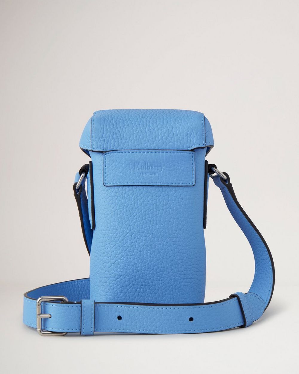 Utility Postman's Buckle Phone Messenger | Cornflower Blue Heavy Grain ...