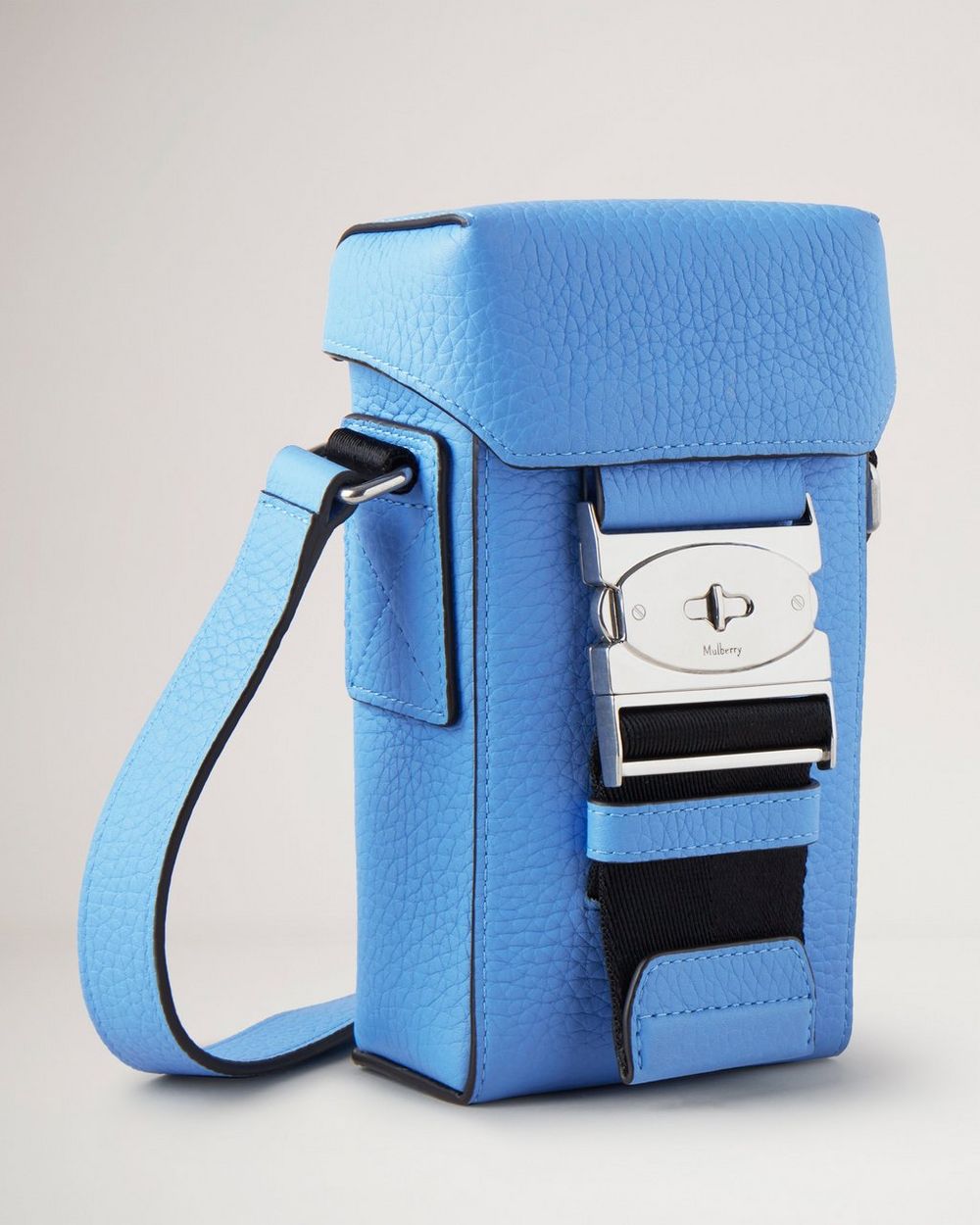 Utility Postman's Buckle Phone Messenger | Cornflower Blue Heavy Grain ...