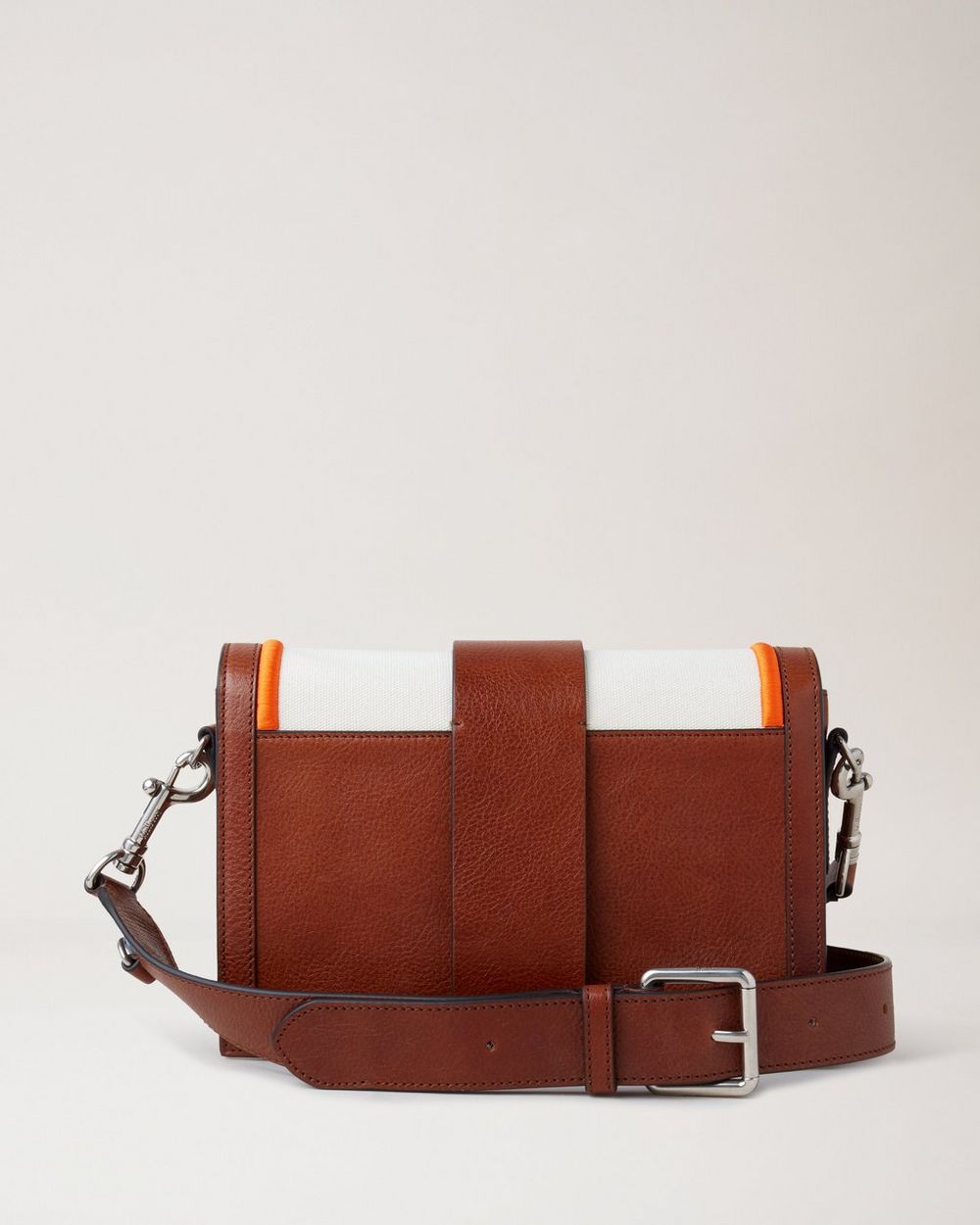 Utility Postman's Buckle Crossbody | Ecru & Oak Canvas & Leather ...