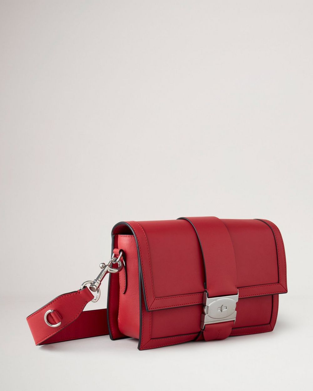 Utility Postman's Buckle Crossbody | Lancaster Red Classic Smooth Calf ...