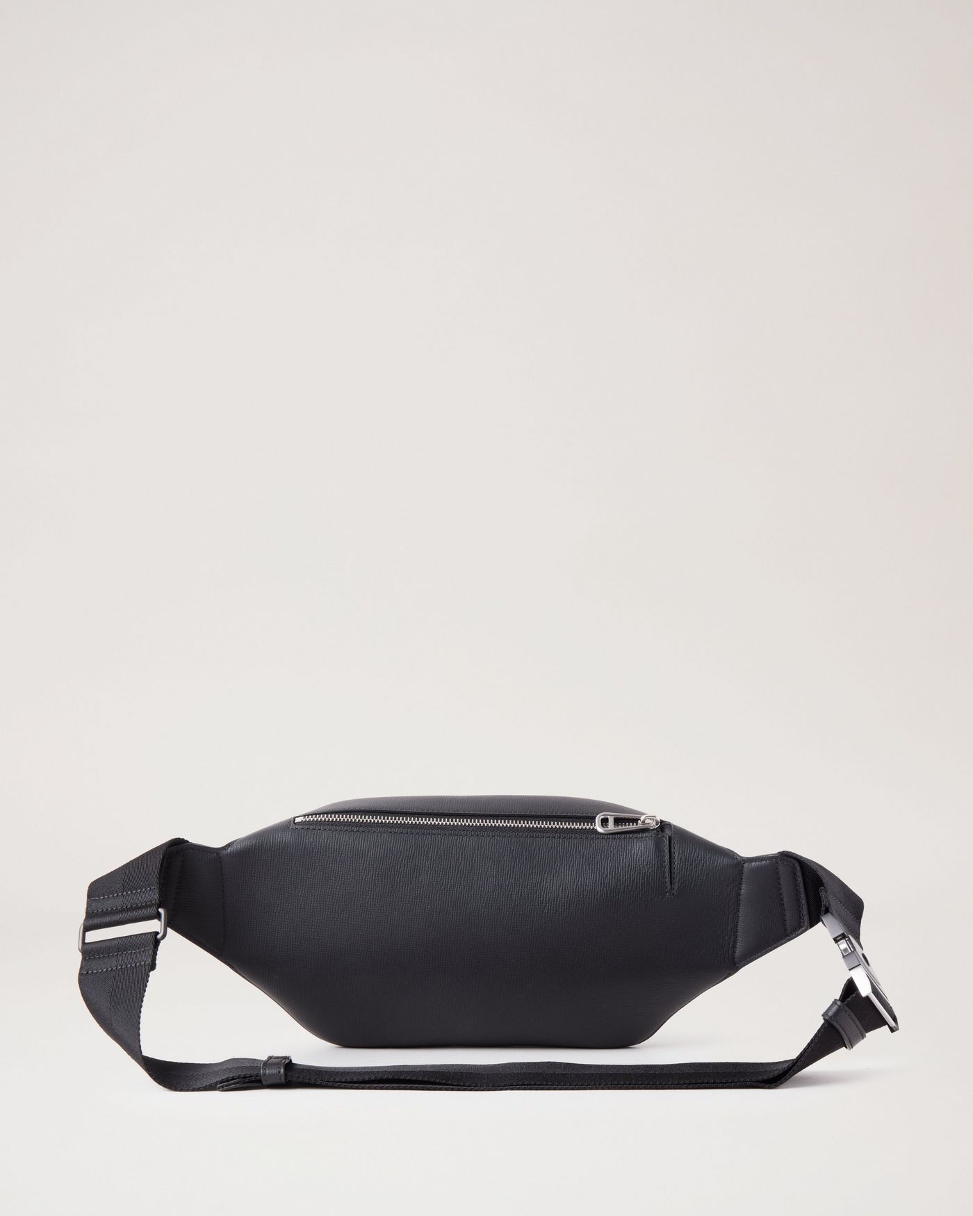 Utility Postman's Buckle Belt Bag | Black Cross-Boarded Grain | Men ...