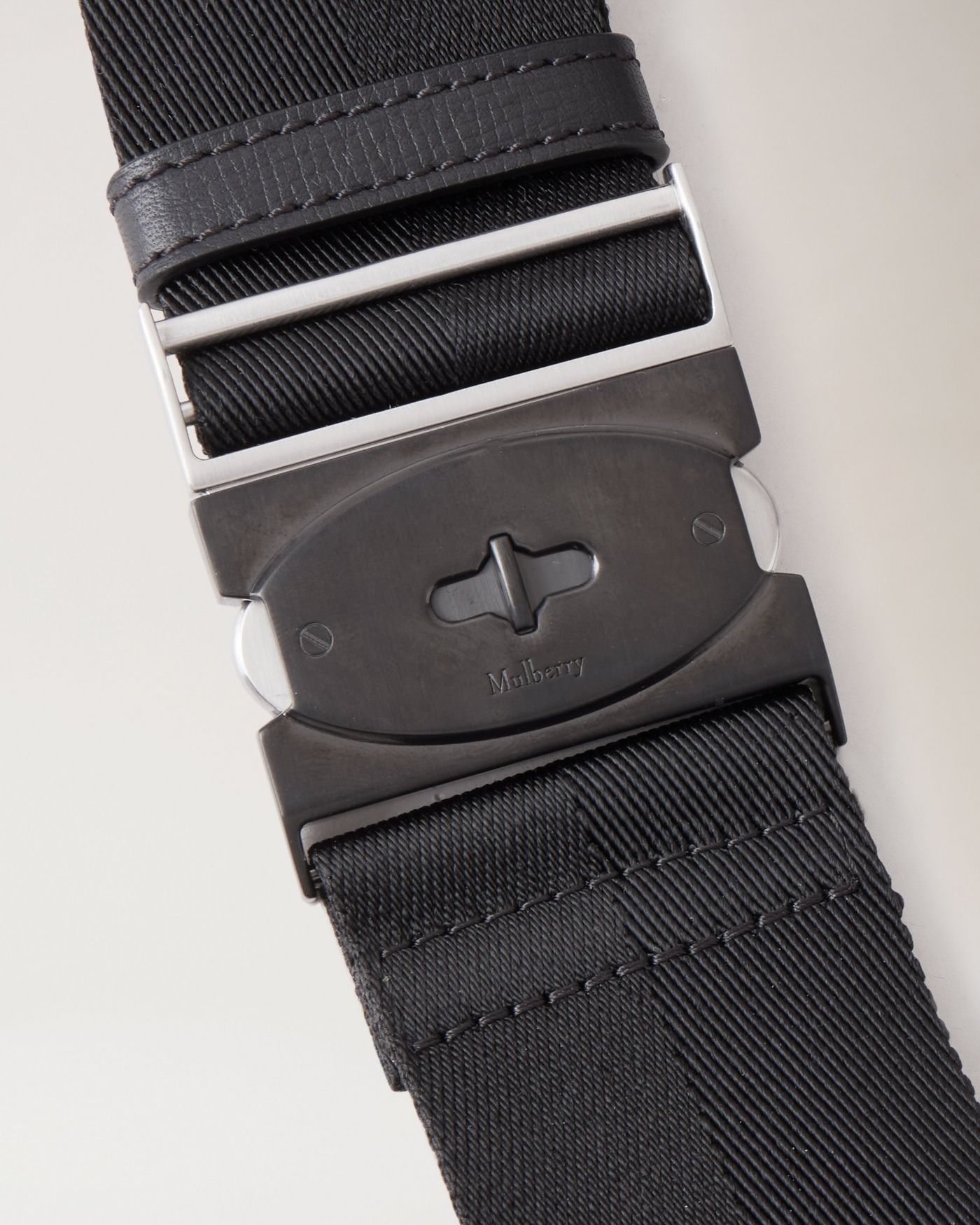 Utility Postman's Buckle Belt Bag | Black Cross-Boarded Grain | Men ...