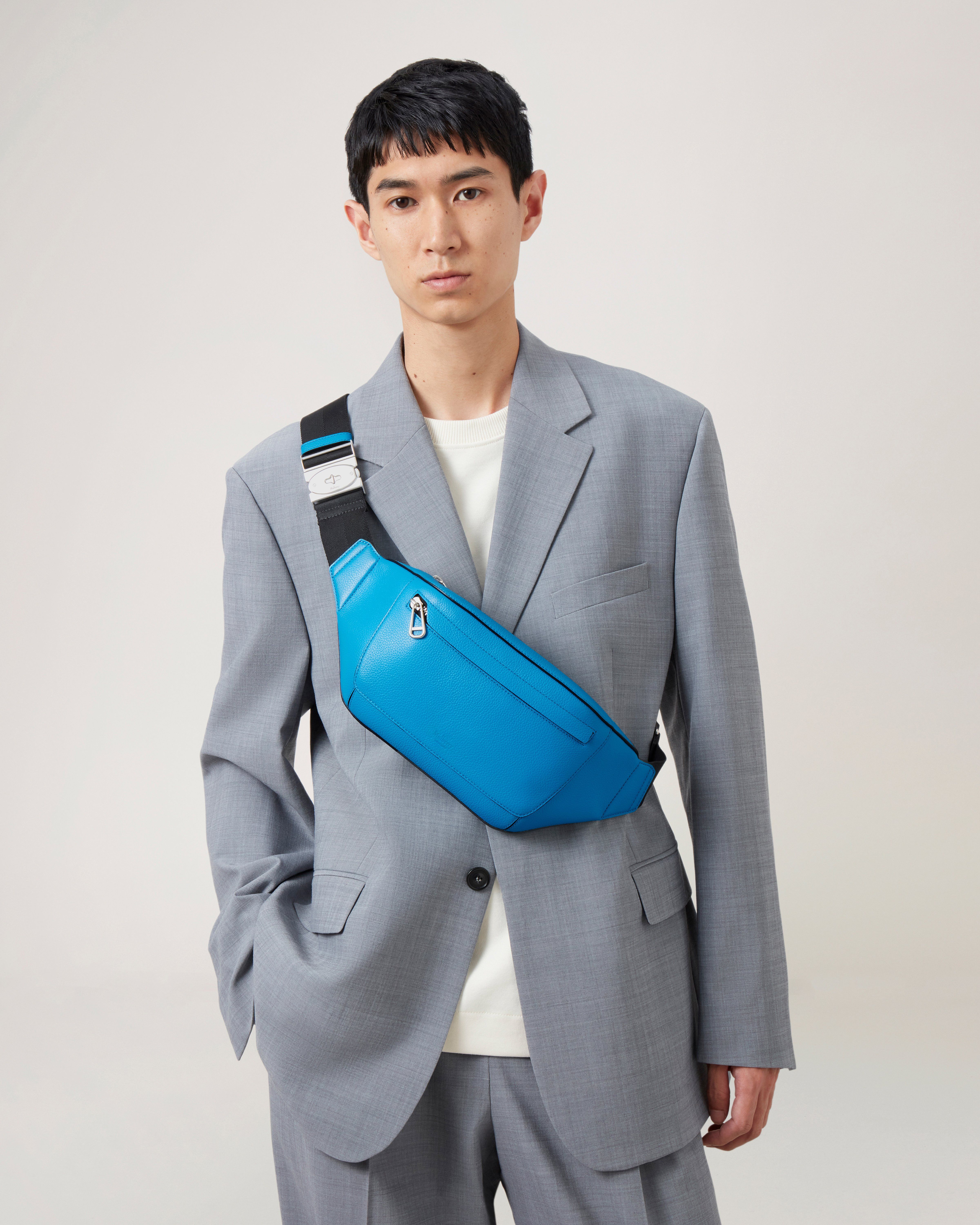 Utility Postman's Buckle Belt Bag | Portobello Blue Small Classic Grain ...