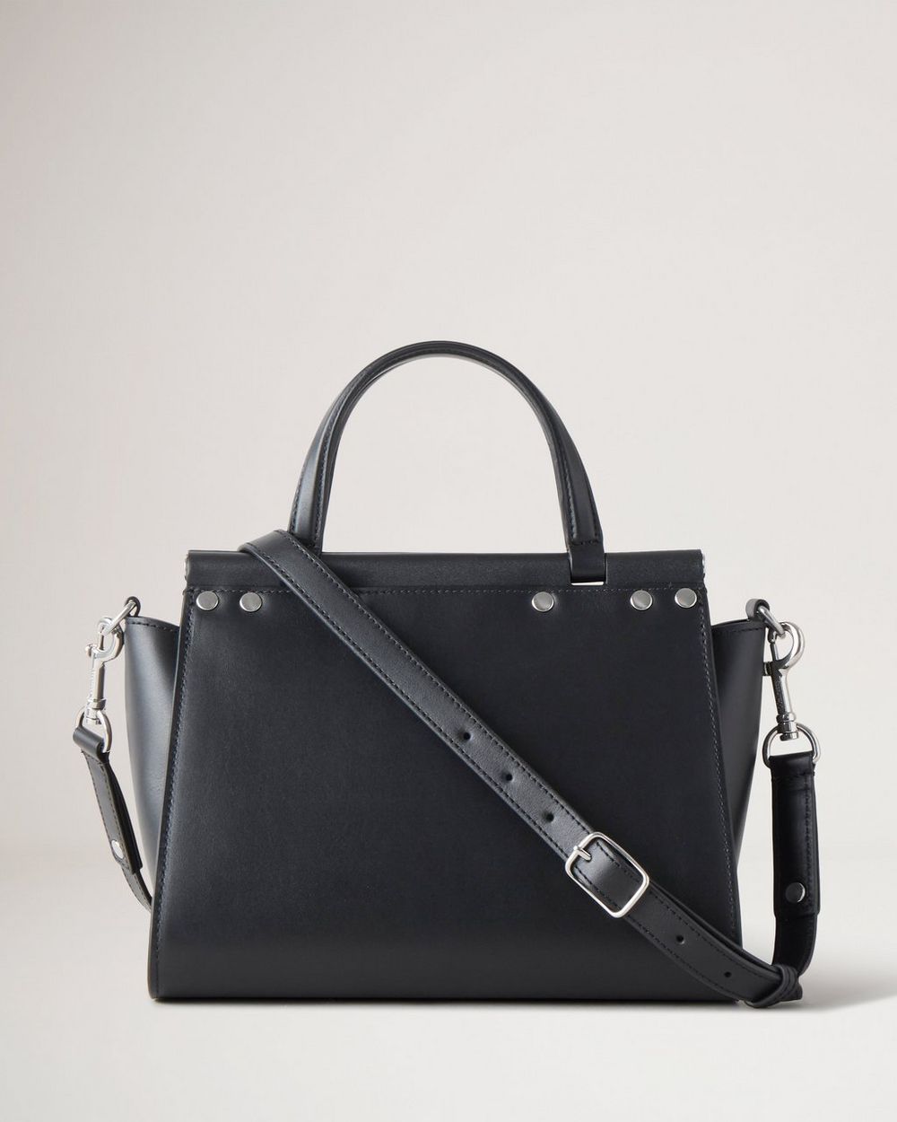 Small Iris Top Handle | Black Classic Smooth Calf | Sustainable Icons ...