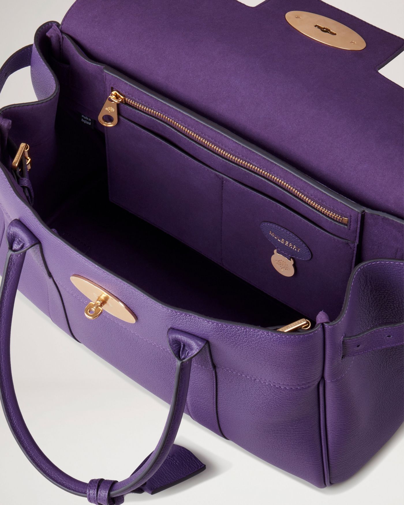 Bayswater | Amethyst High Shine Goat Print Leather | Sustainable Icons ...