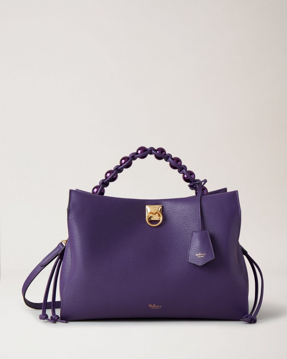 Iris | Amethyst High Shine Goat Print Leather | Sustainable Icons ...
