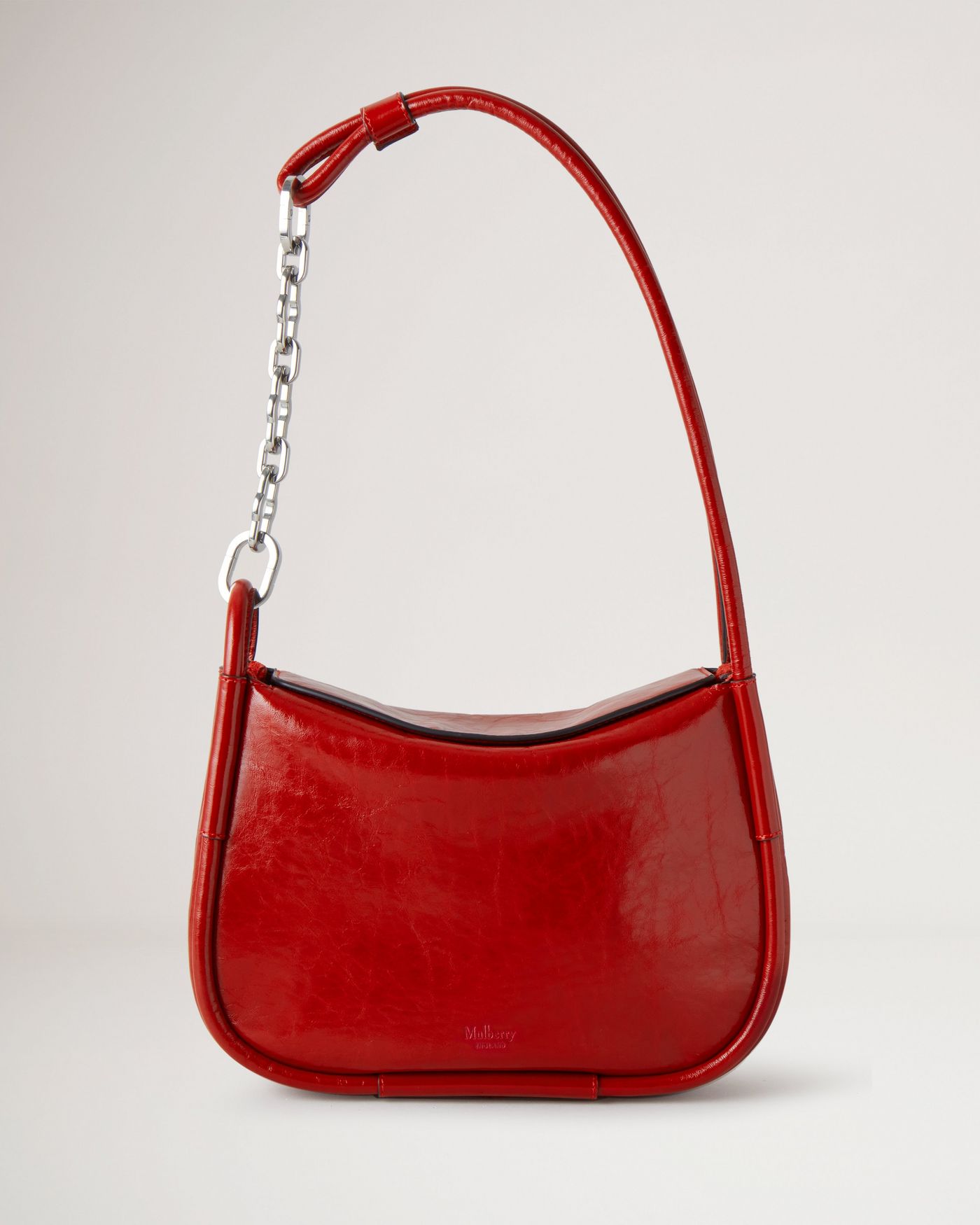 Small Link | Lancaster Red Glossy NVT | Women | Mulberry