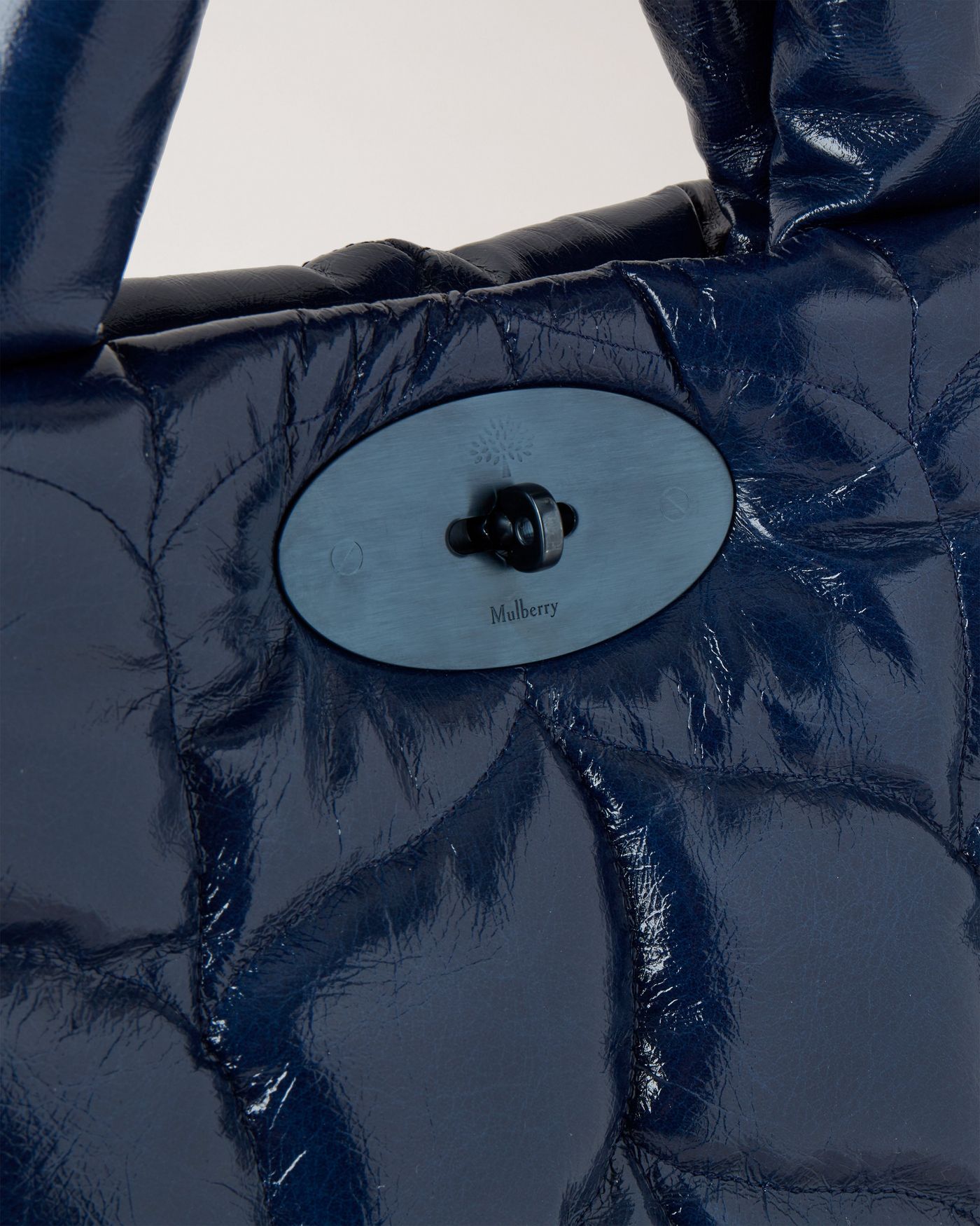Big Softie | Sapphire Smooth Glossy Leather | Softie | Mulberry
