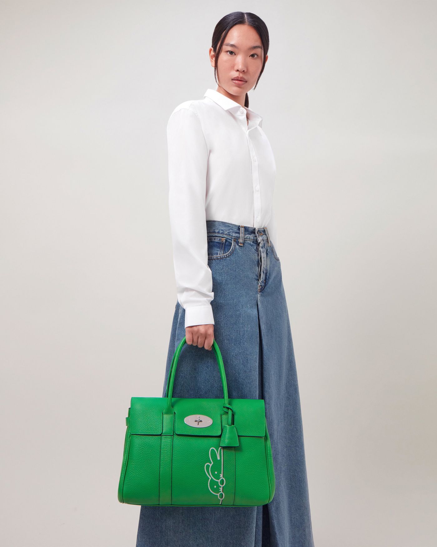 Mulberry x Miffy - Bayswater | Lawn Green Heavy Grain | Women | Mulberry